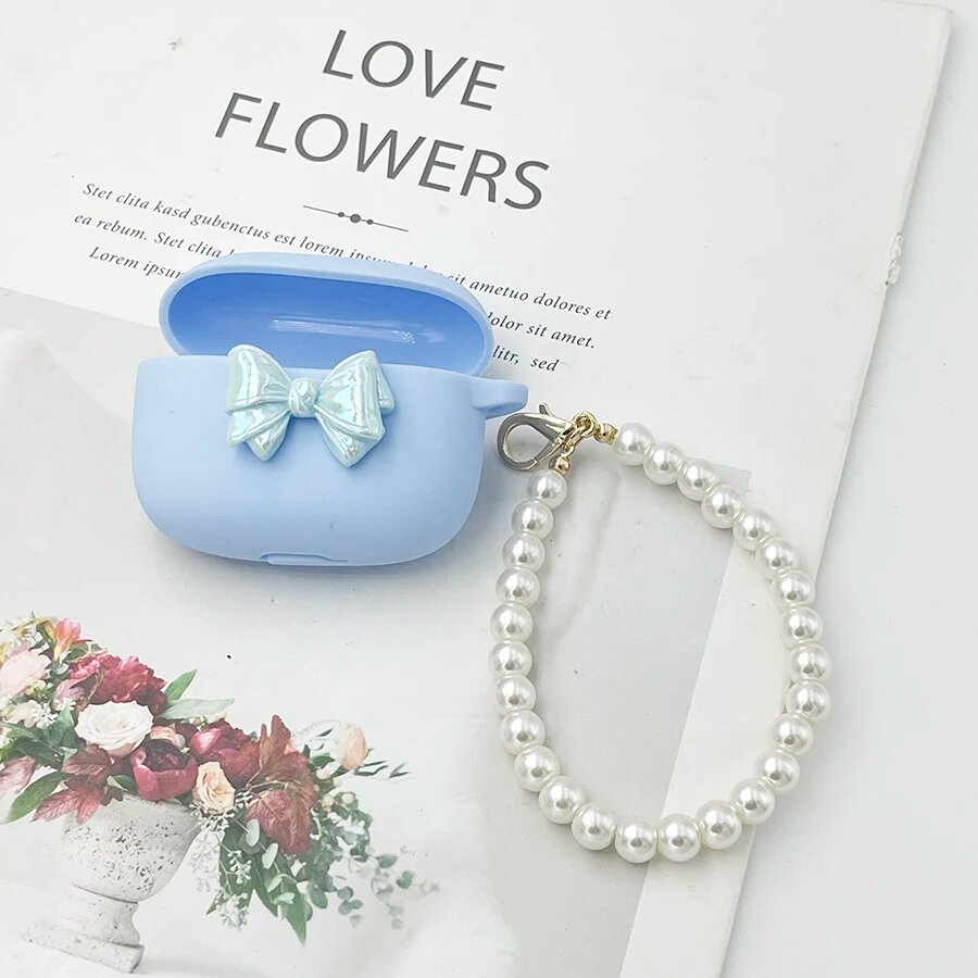 Силиконовый чехол для AirPods с бантиком, цвет A2