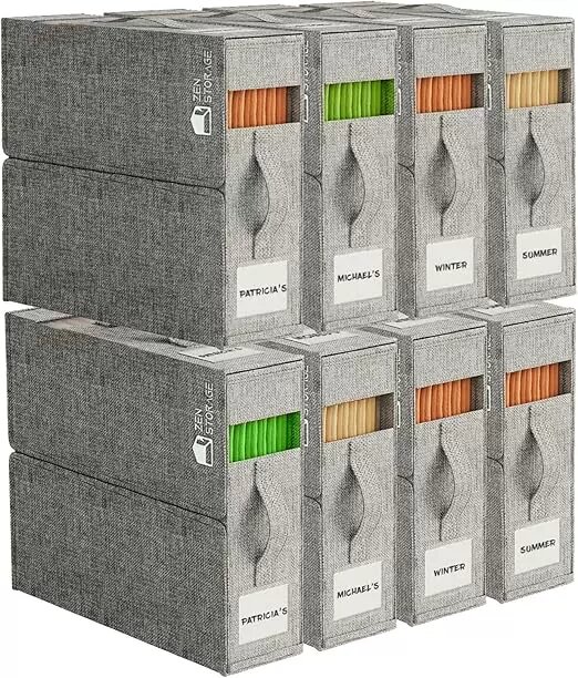 Chuxinmi - Органайзер для хранения постельного белья, одеял, одежды, пылезащитный контейнер для одеял и пледов, коробка