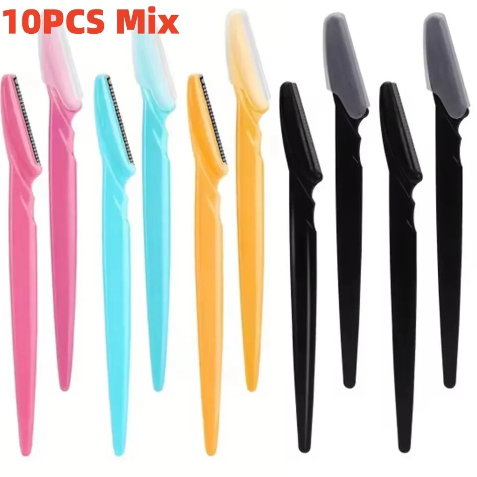 Портативный триммер для бровей из нержавеющей стали 10pcs Multicolor