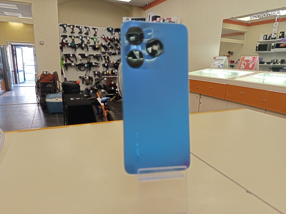 Смартфон TECNO Spark 10 4/128 ГБ Global для РФ, Dual nano SIM, синий, б/у. уценка