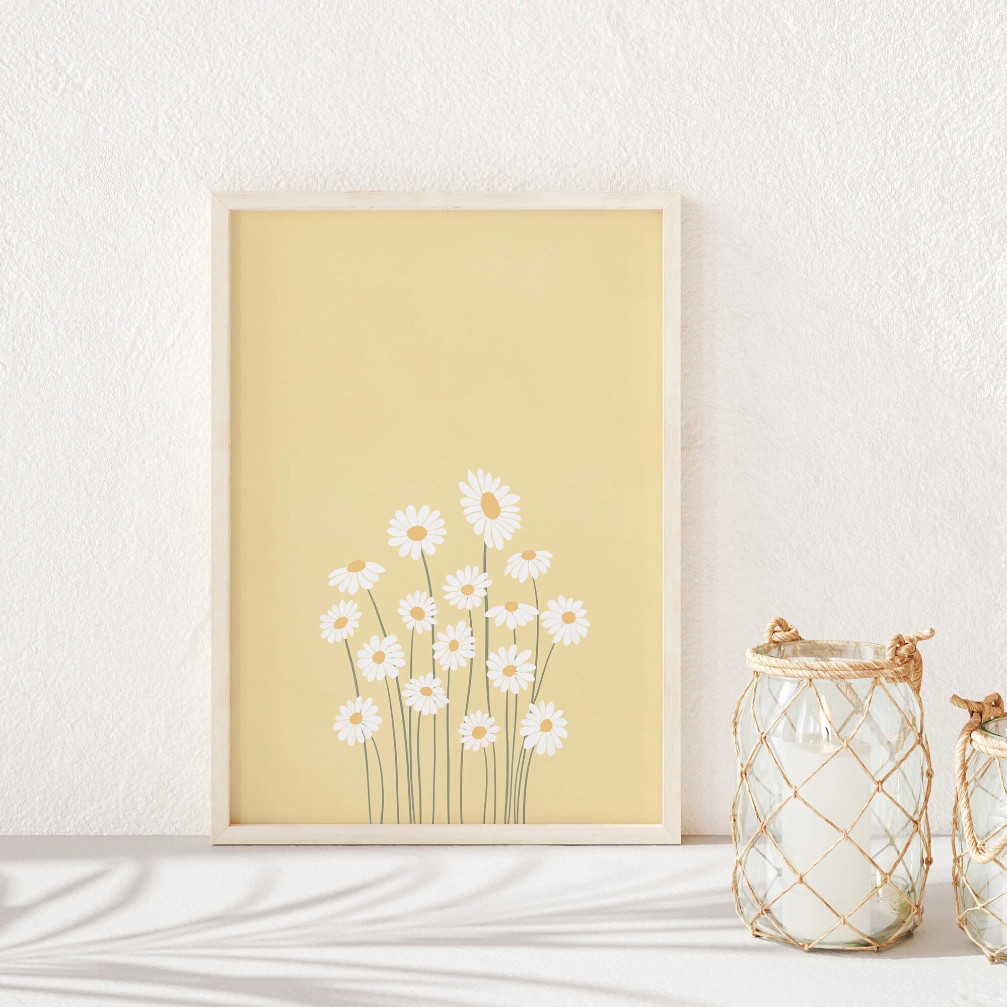 Художественный принт на холсте Ромашки 06, 50x75cm No Framed