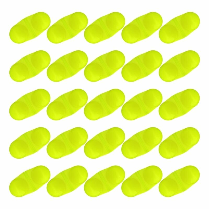 25 штук, двойные звенящие бусины, светящаяся карточная леска, колокольчик, сигнальное устройство для рыбалки-желтый