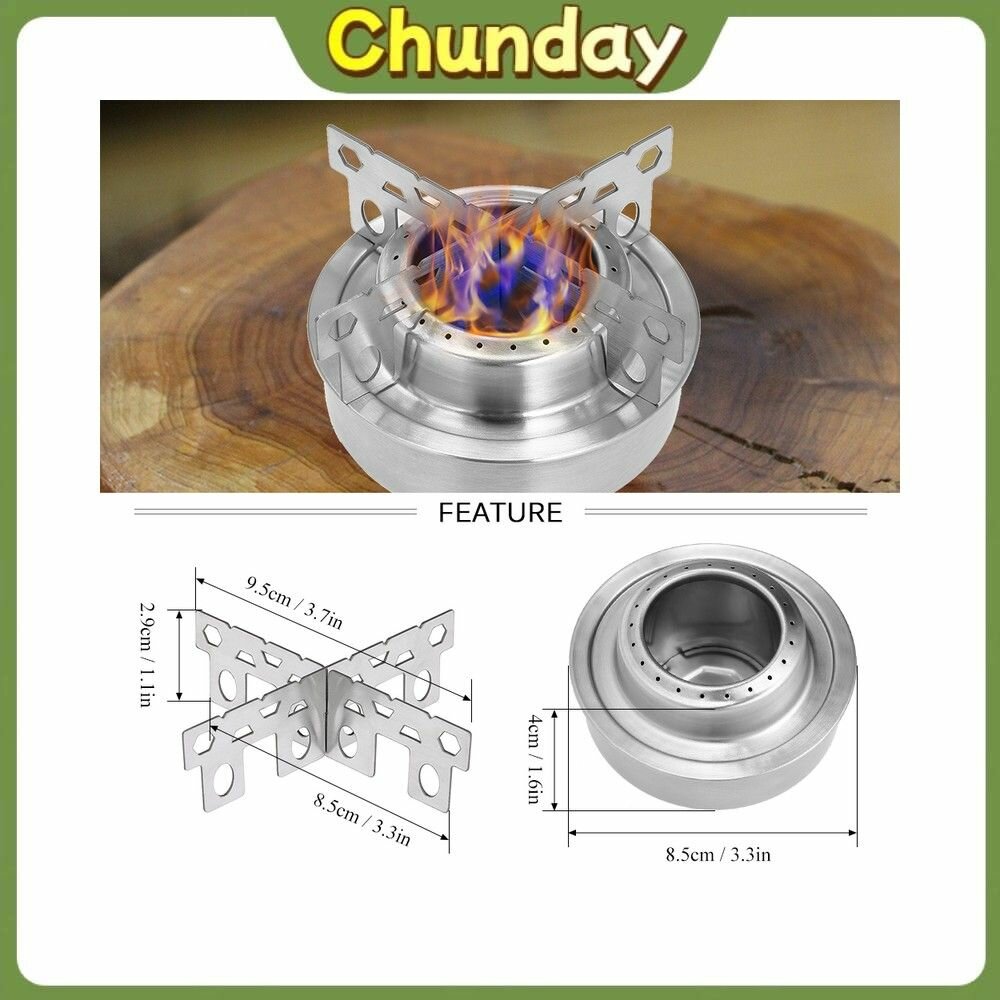 Комбинированный набор спиртовой плиты и стойки, мини, портативный