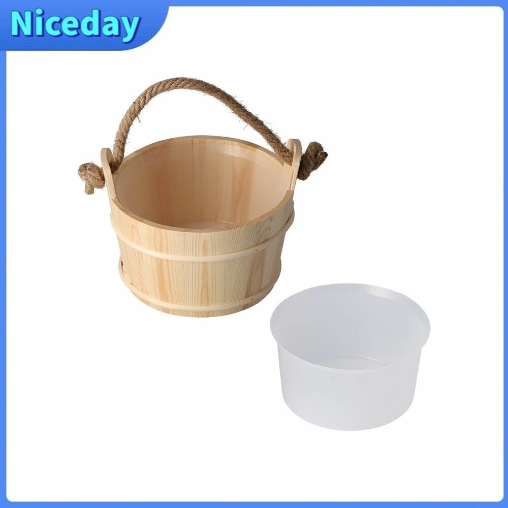 Деревянное ведро для сауны 6L для плавательного бассейна