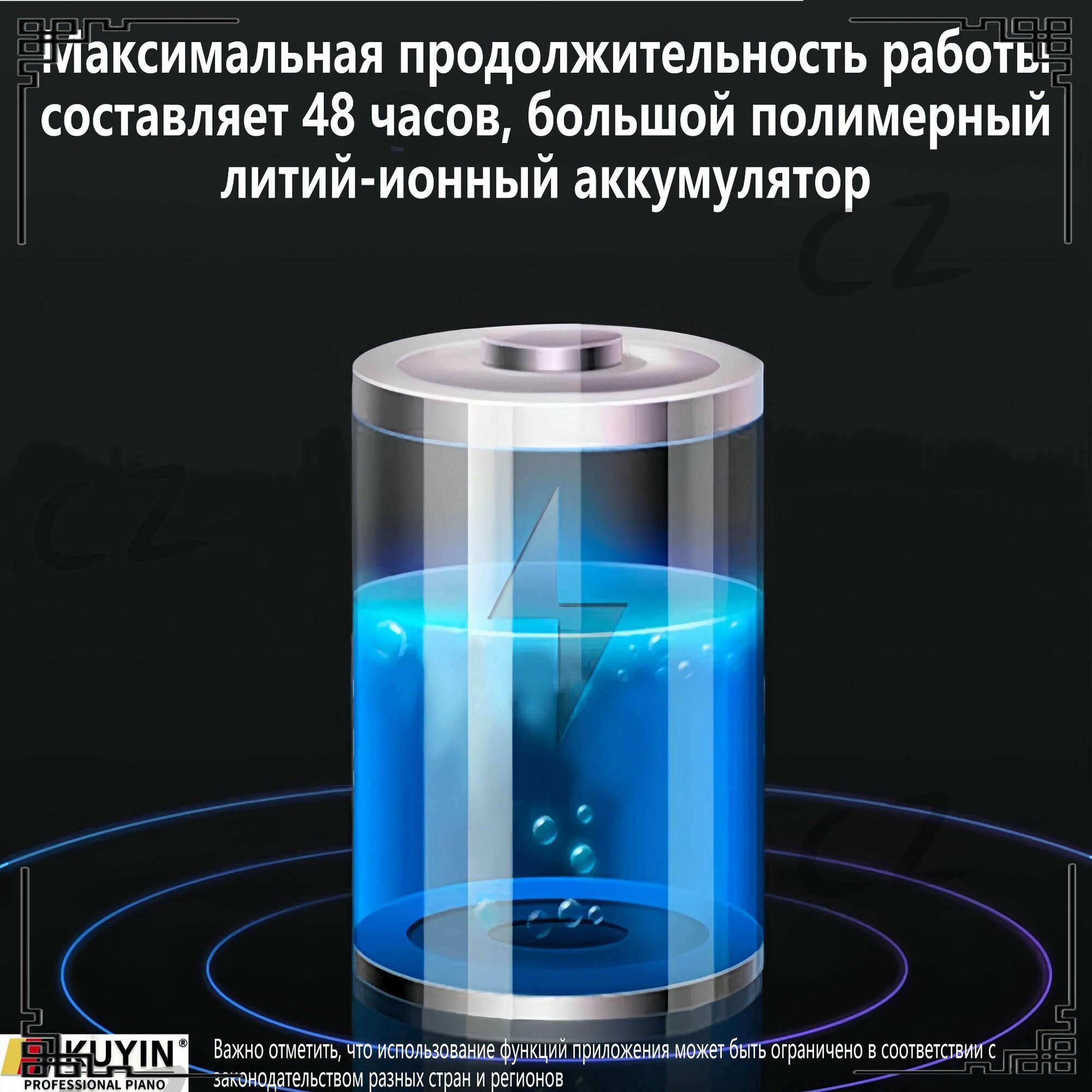 Синтезатор музыкальный с микрофоном 61 клавиша, Электронное фортепиано, Музыкальные инструменты и игрушки для детей, Складной, Соединение по Bluetooth, педаль сустейна