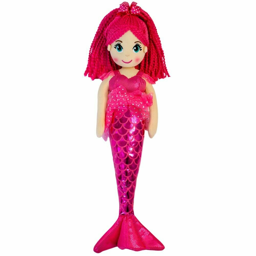 Мягкая игрушка Кукла Русалочка 40 см малиновая