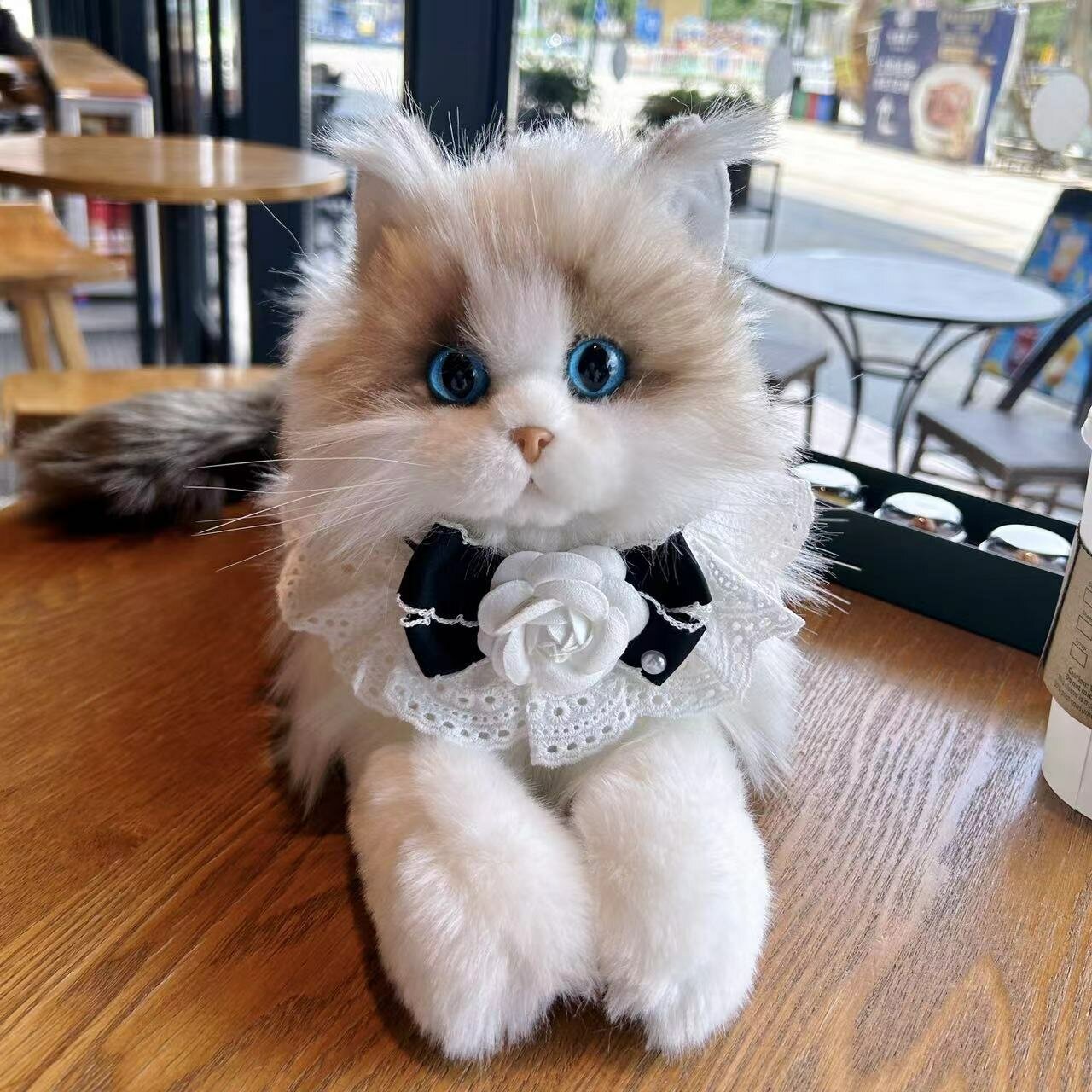 Плюшевая игрушка реалистичного кота-рэгдолла в стиле TikTok, маленькая мягкая игрушка для детей, подарок на день рождения