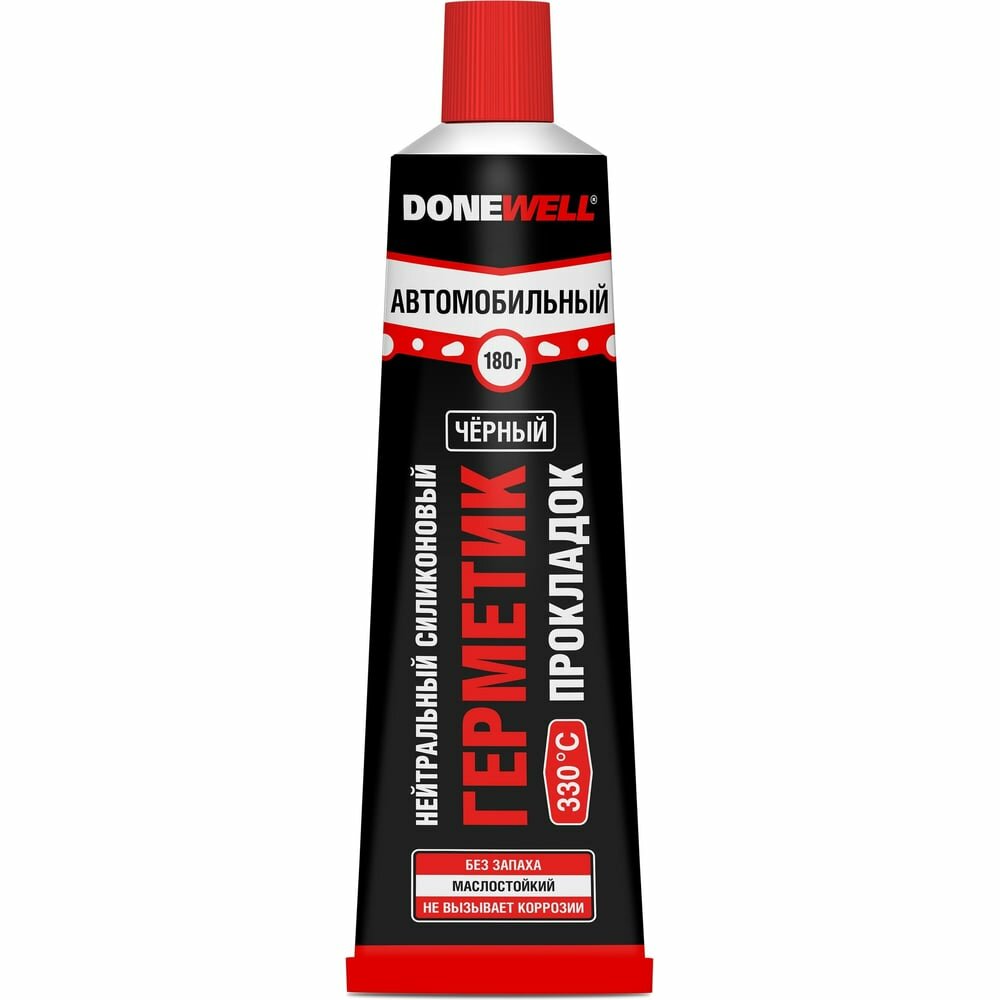 Автомобильный нейтральный высокотемпературный герметик DONEWELL силиконовый, 118 мл, черный DGT-212