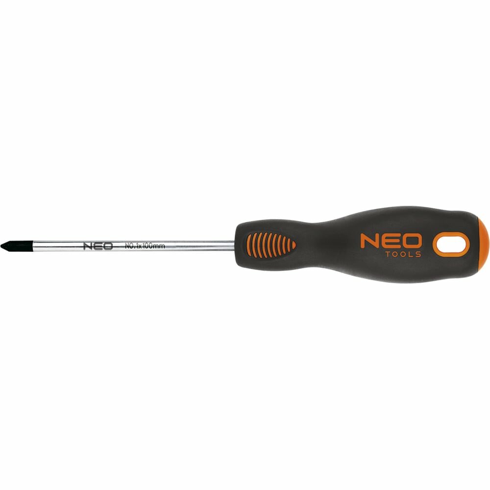 Крестовая отвертка NEO Tools PZ0x75 мм CrMo 04-031