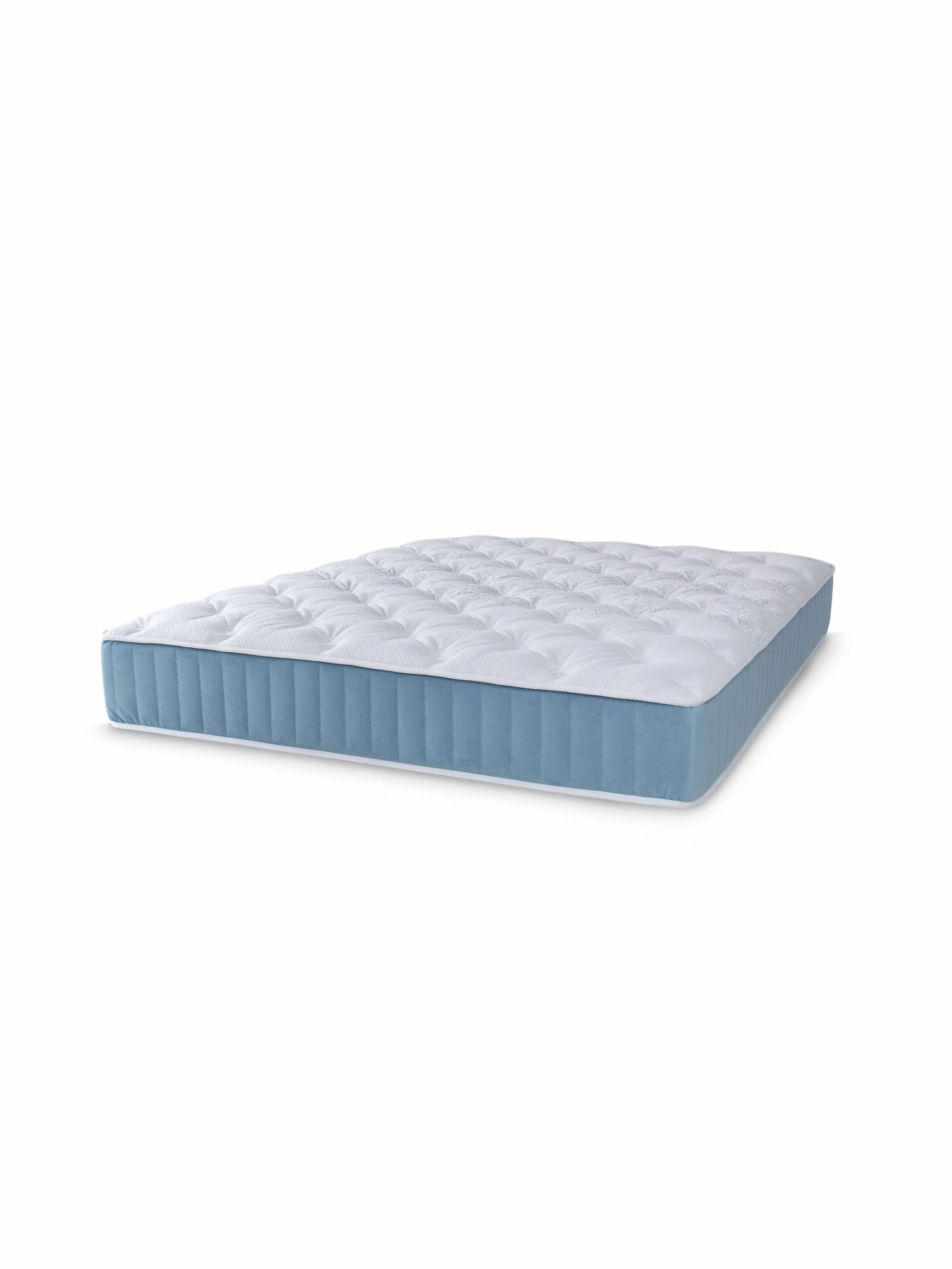 Матрас анатомический односторонний, с независимым ПБ, Seria Pro Emily 140х190 см, высота 32 см, белый, морская волна, 1 шт.