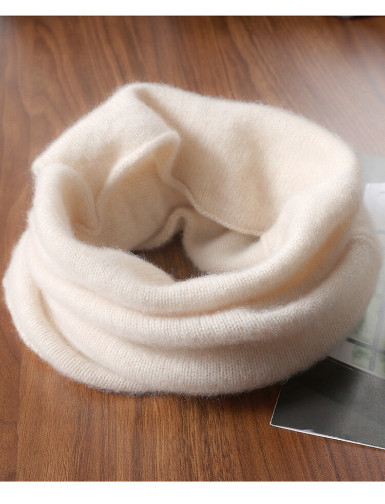 Осень-зима, чистый шерстяной накидка для мужчин и женщин, теплая и защищающая от холода, защита шеи, универсальная вязаная накидка в корейском стиле для женщин
