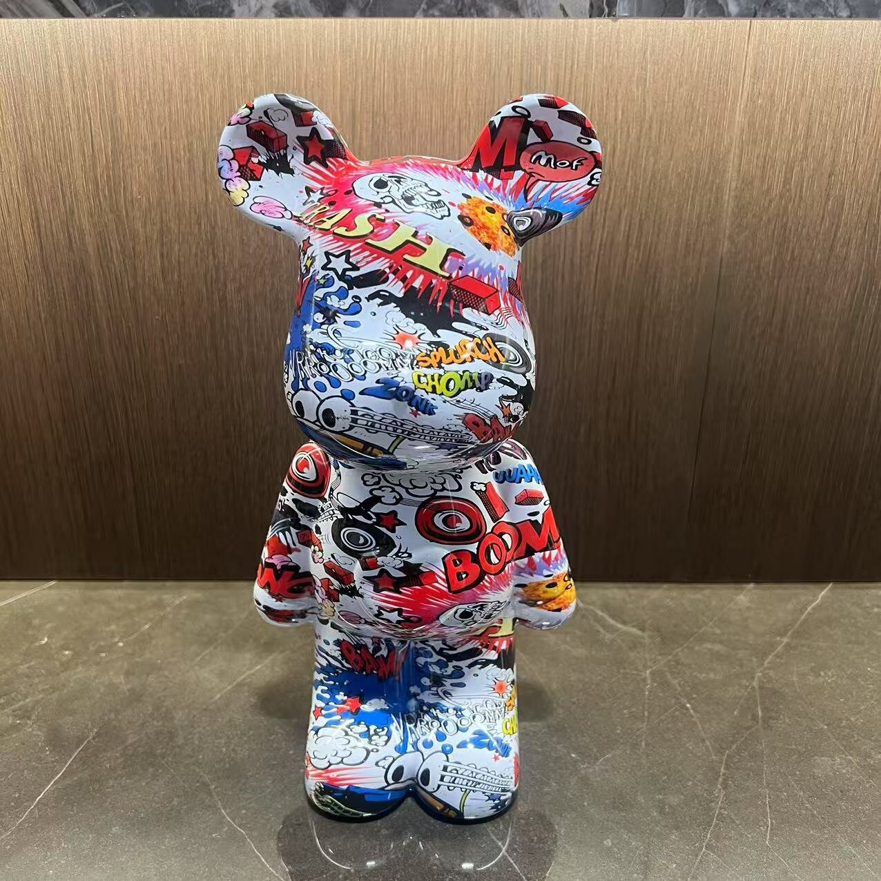 Украшение детской комнаты с медвежонком, интернет-знаменитость, светлый роскошный ТВ-шкаф, винный шкаф, фигурка мультяшного жестокого медведя, маленькая кукла