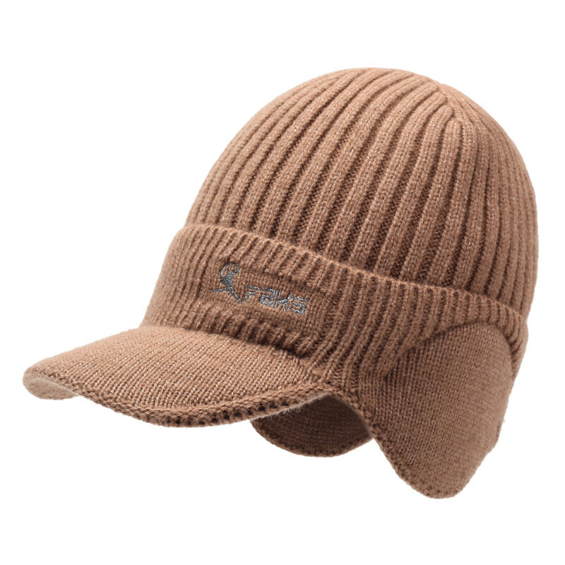 DIY шапка мужчинам отдыха тепло шерсть с плюшем ушные клапаны / A-435