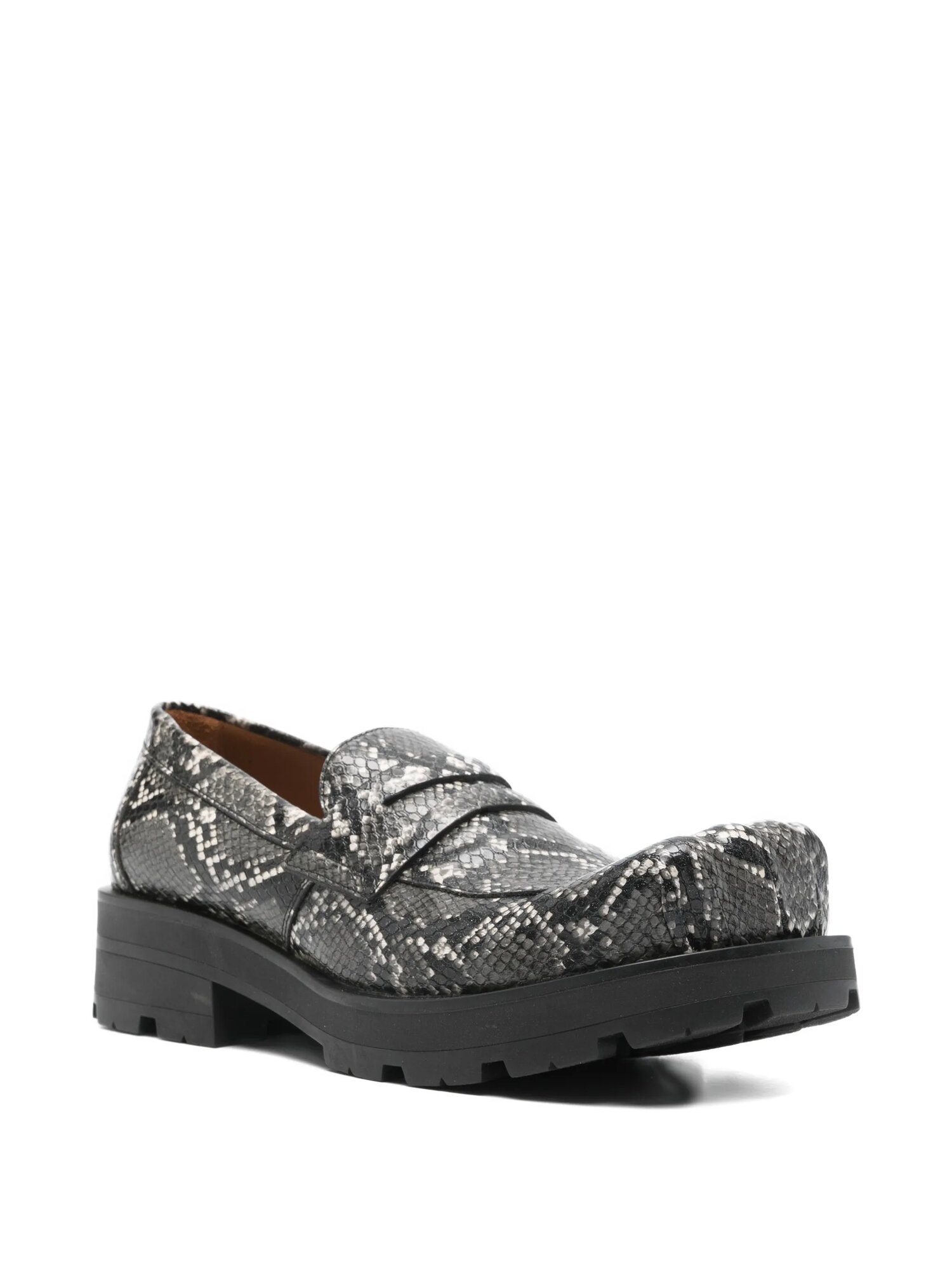 Лоферы Charles Jeffrey Loverboy Snakeskin-effect loafers, размер 43, серый — фото 1