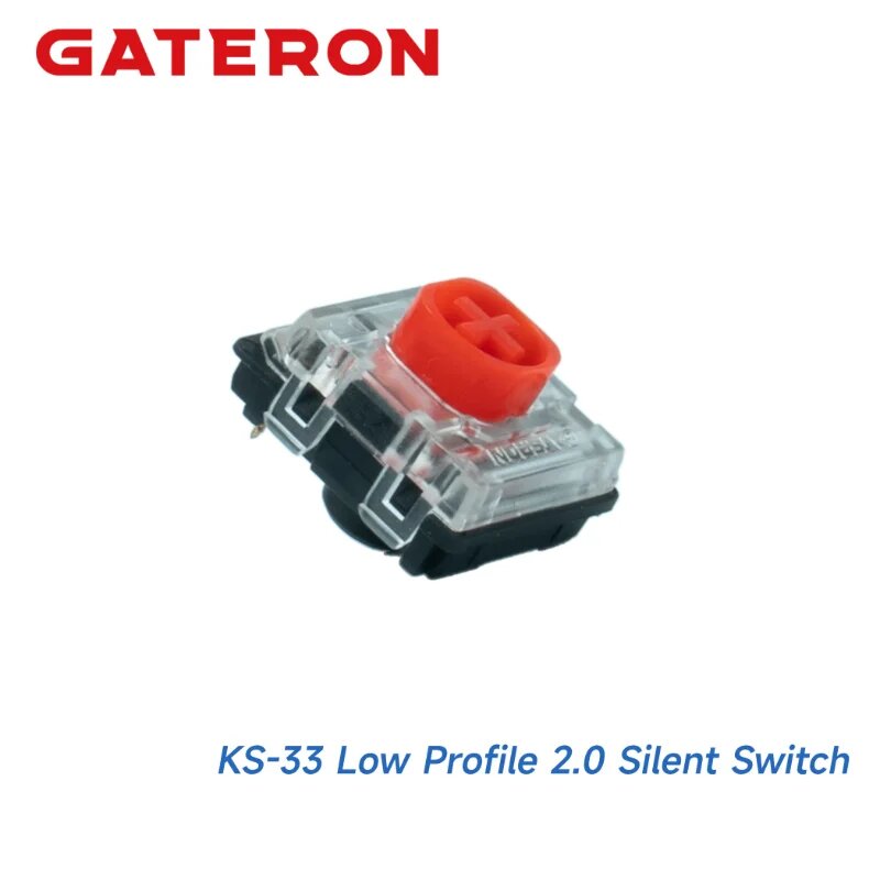 GATERON KS-33 Low Profile 2.0 Silent Switch, Silent red, 10шт