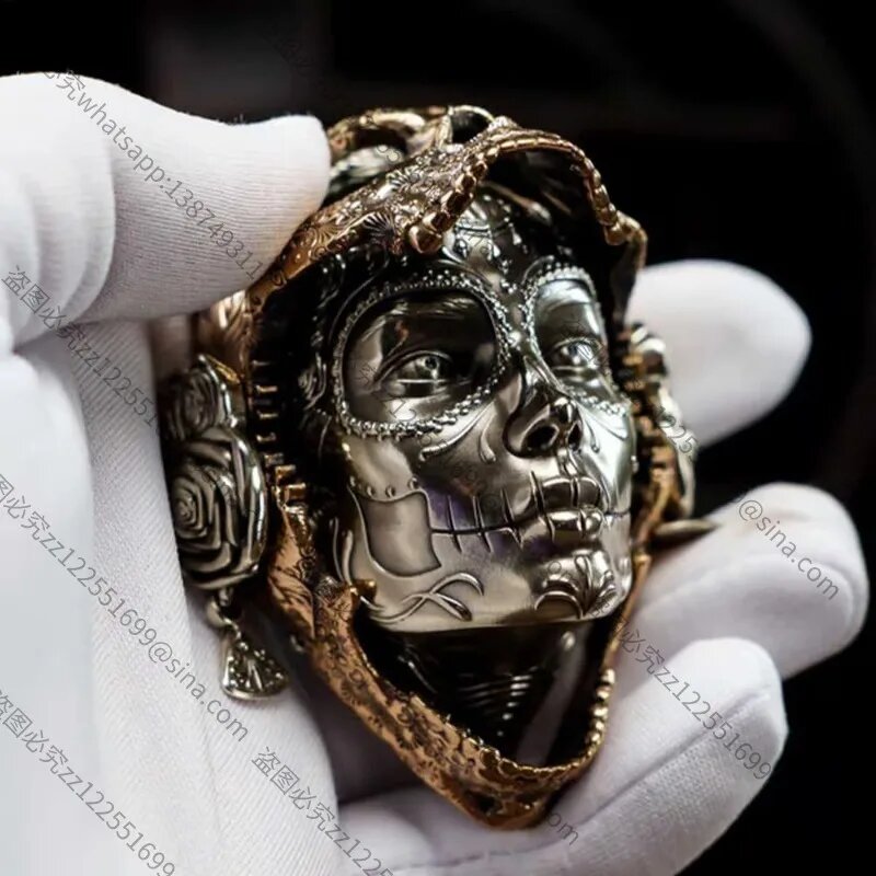 Металлический магнитный череп 2 штуки