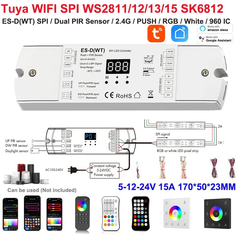 Tuya SPI LED контроллер ES D WT PIR Sensor, 1 PC