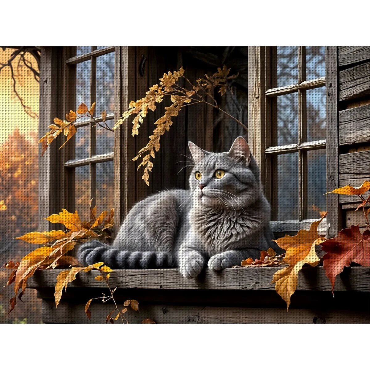 Набор для вышивки крестом "Милый кот", 40*50см, 14 карат