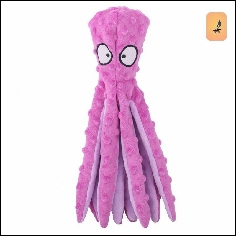 Эксклюзивная шуршащая игрушка для мелких и средних собак выполнена в виде осьминога