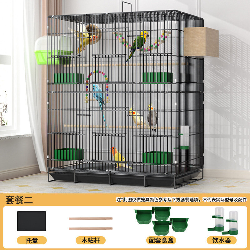 Новая клетка для птиц, новая экологическая клетка для попугаев, многослойная, двухслойная, большая клетка для тигрового кожи, клетка для кореллы, роскошная вилла для пиона