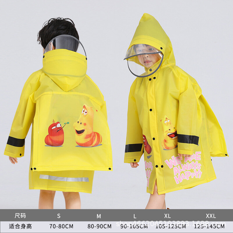 Детский дождевик для мальчиков и девочек, пончо для детского сада, школьная спецодежда для учеников с местом для рюкзака