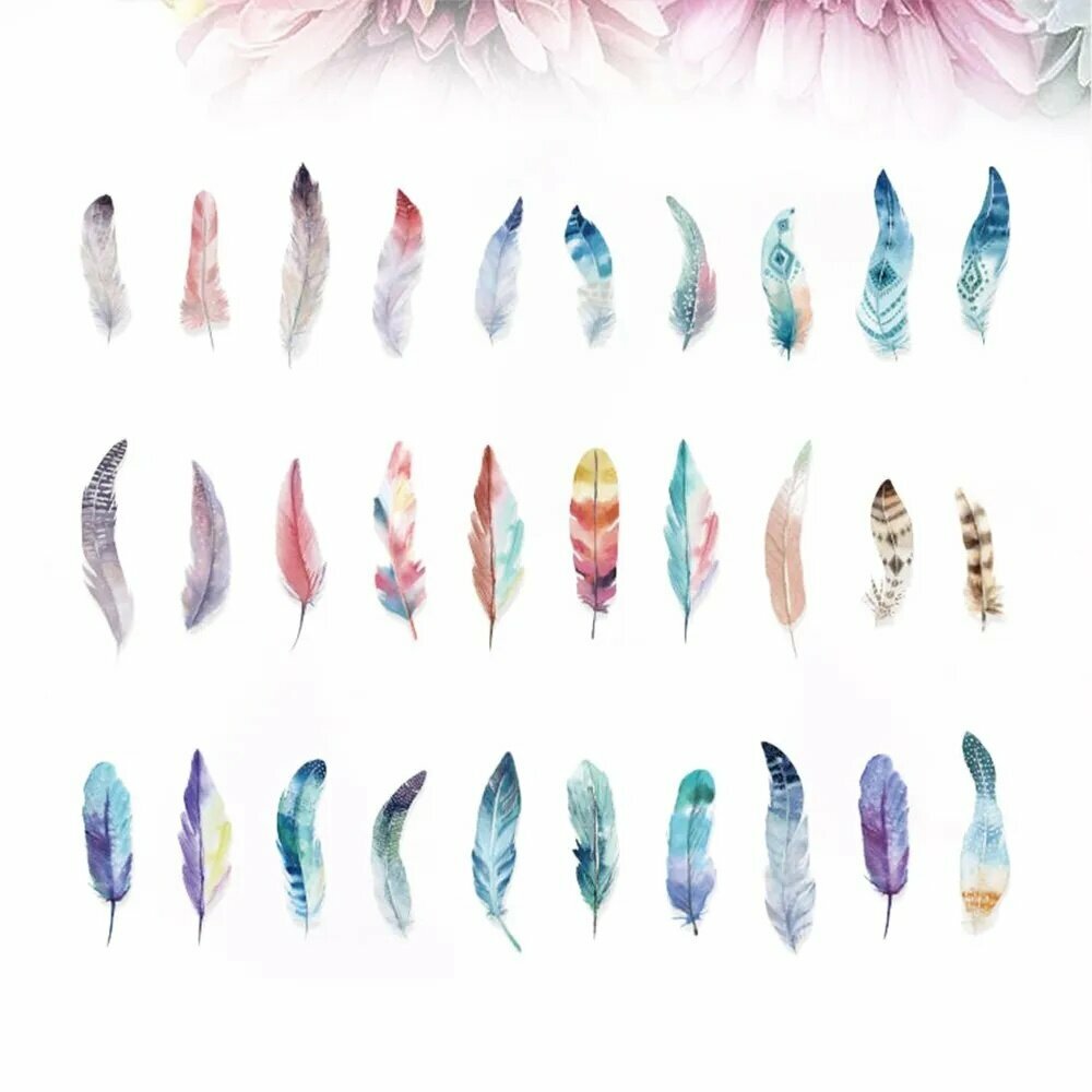 Набор Из 30 Закладок Из Бумаги С Перьями Для Чтения, Бумажные Закладки