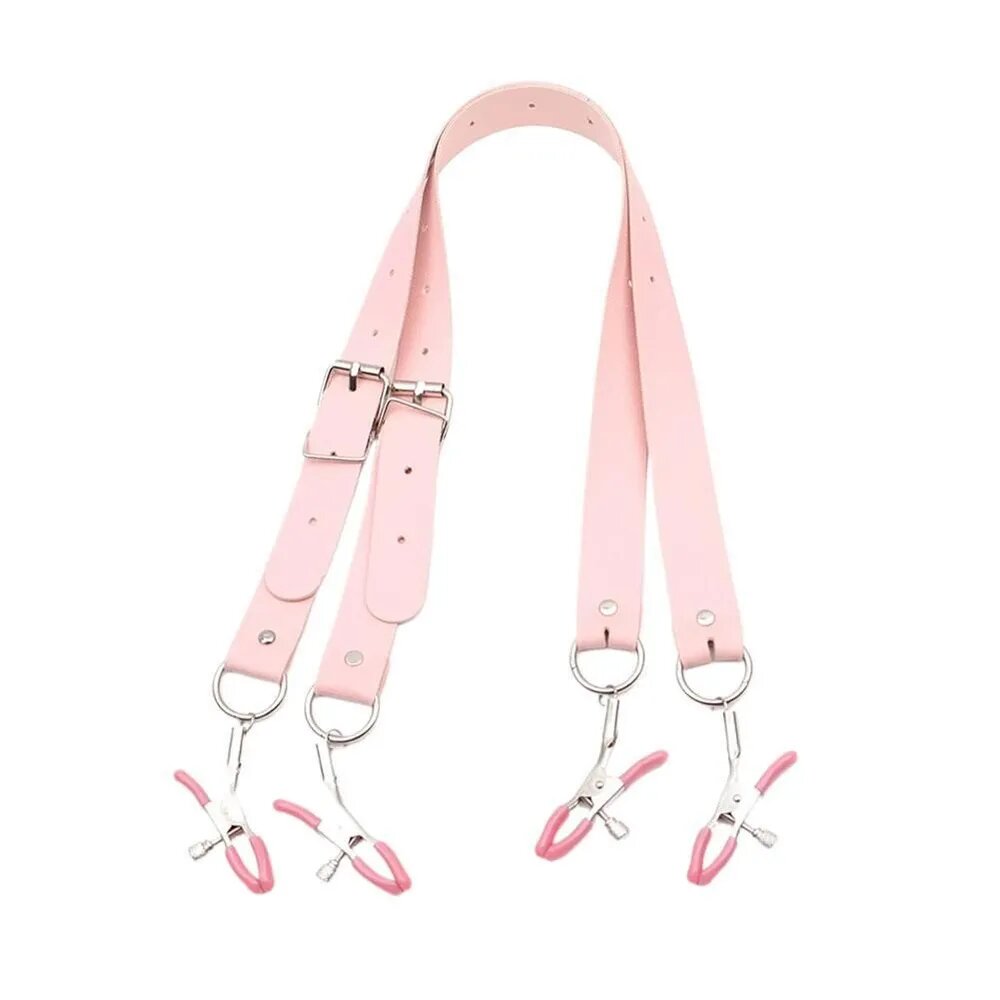 БДСМ Фиксаторы зажимы для половых губ / Ремни для раздвижения вагины BDSM набор