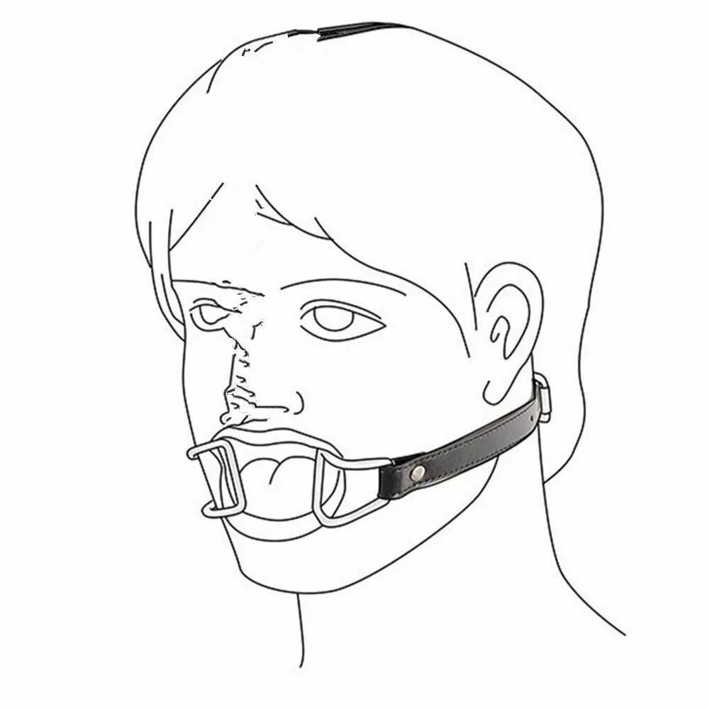 БДСМ кляп - расширитель рта / Фиксатор с кожаным ремнем Erotic City