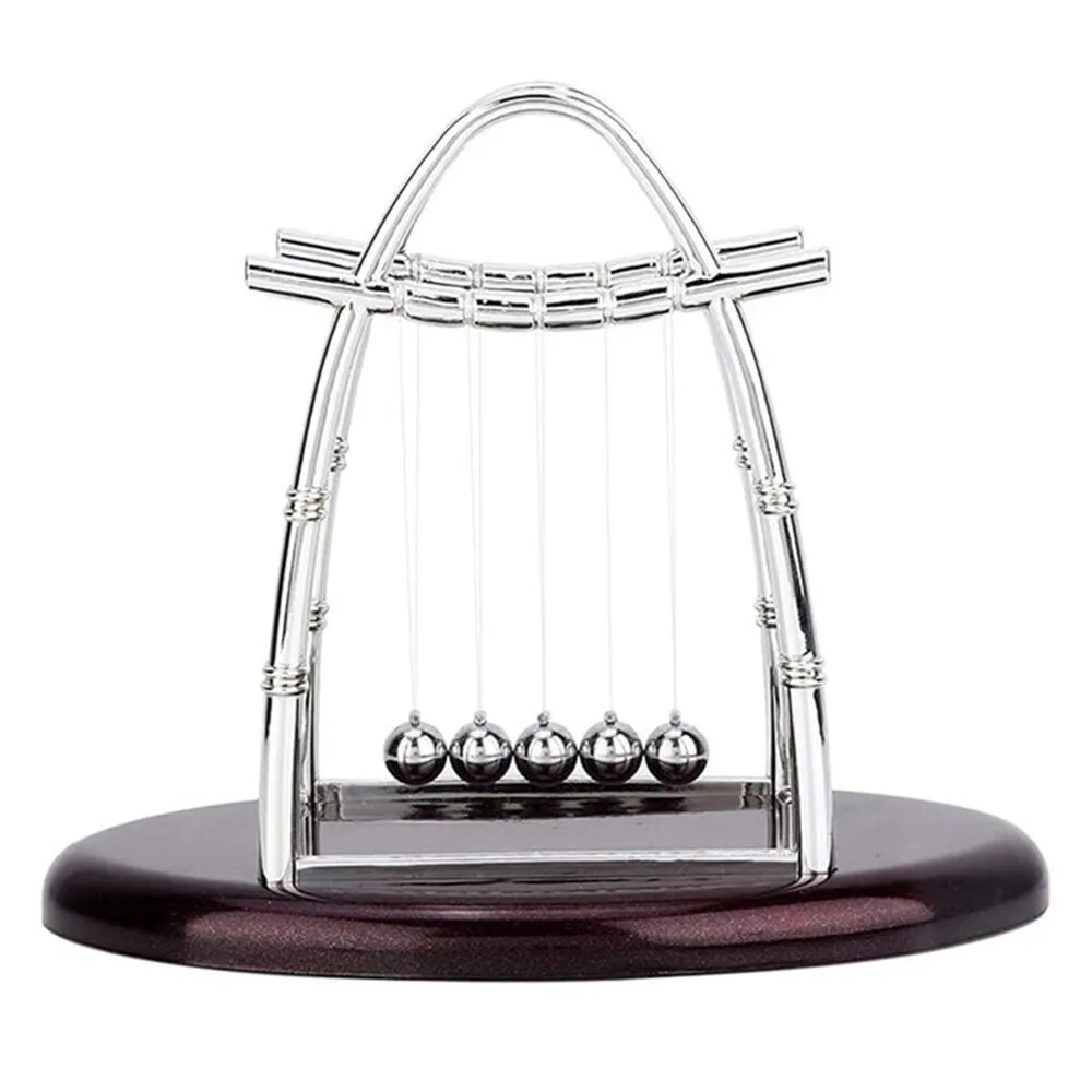 Колыбель Ньютона, классические маятниковые балансировочные шары, подвижные настольные игрушки Дом и кухня (серебро)