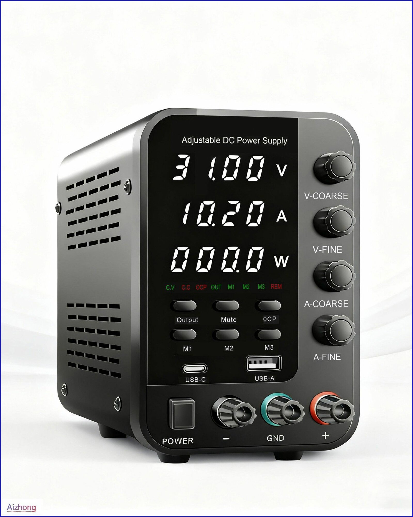 Эксклюзивный лабораторный блок питания с цифровым дисплеем, 30V 10A, обеспечивающий регулируемое постоянное напряжение и коммутацию высокой мощности-Aizhong