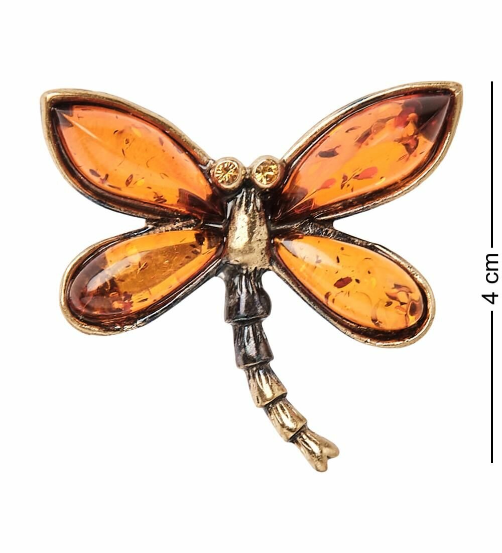Брошь, янтарь