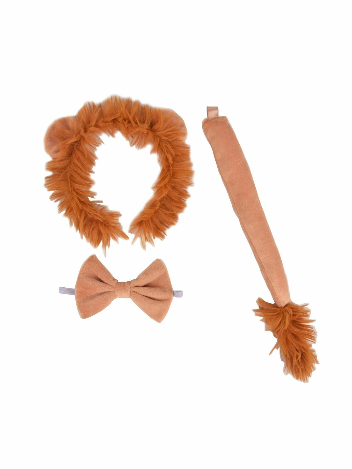 Львиный костюм: уши, галстук-бабочка и хвост, костюм из 3 частей