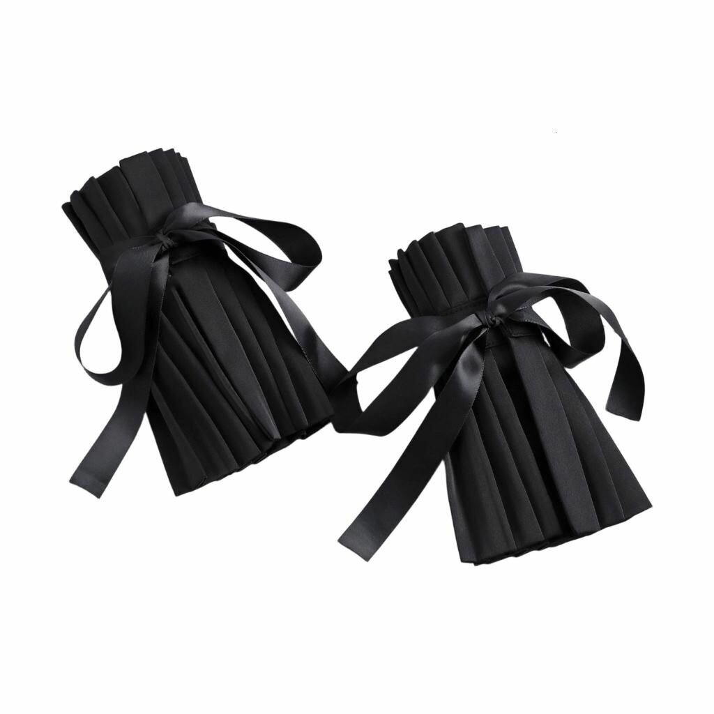 Съемный воротник-стойка, - Черные манжеты