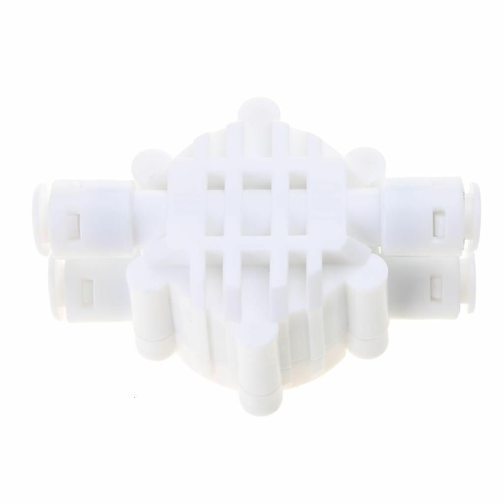 4-ходовой быстросъёмный клапан с автоматическим отключением для системы обратного осмоса, Белый