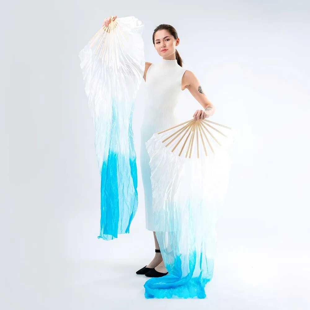 Вейлы для танцев 2 шт, веер для правой и левой руки