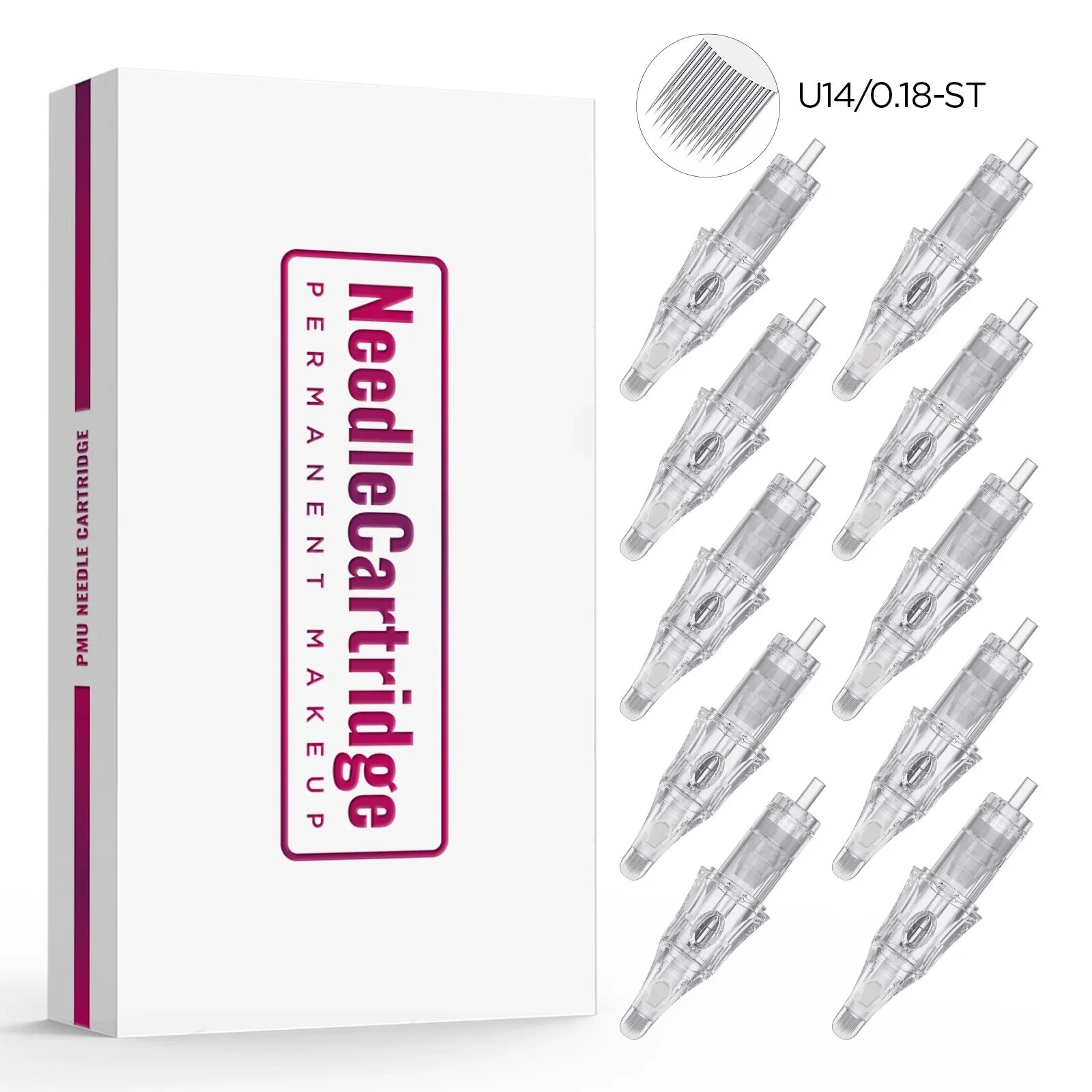 FAMISOO Одноразовые иглы для картриджей для татуировки U12/0.25 U14-0.18mm-ST