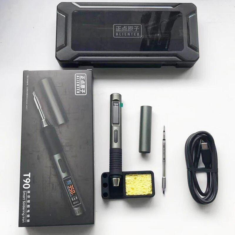 ALIENTEK T90B паяльник 140 Вт/65 Вт портативный цифровой дисплей автоматический сон печатная плата прецизионный паяльник набор инструментов для ремонта