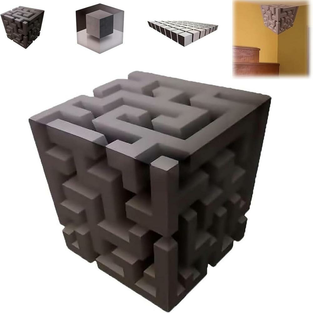 3D оптическая иллюзия на угловых настенных наклейках, современное украшение для дома и офиса.