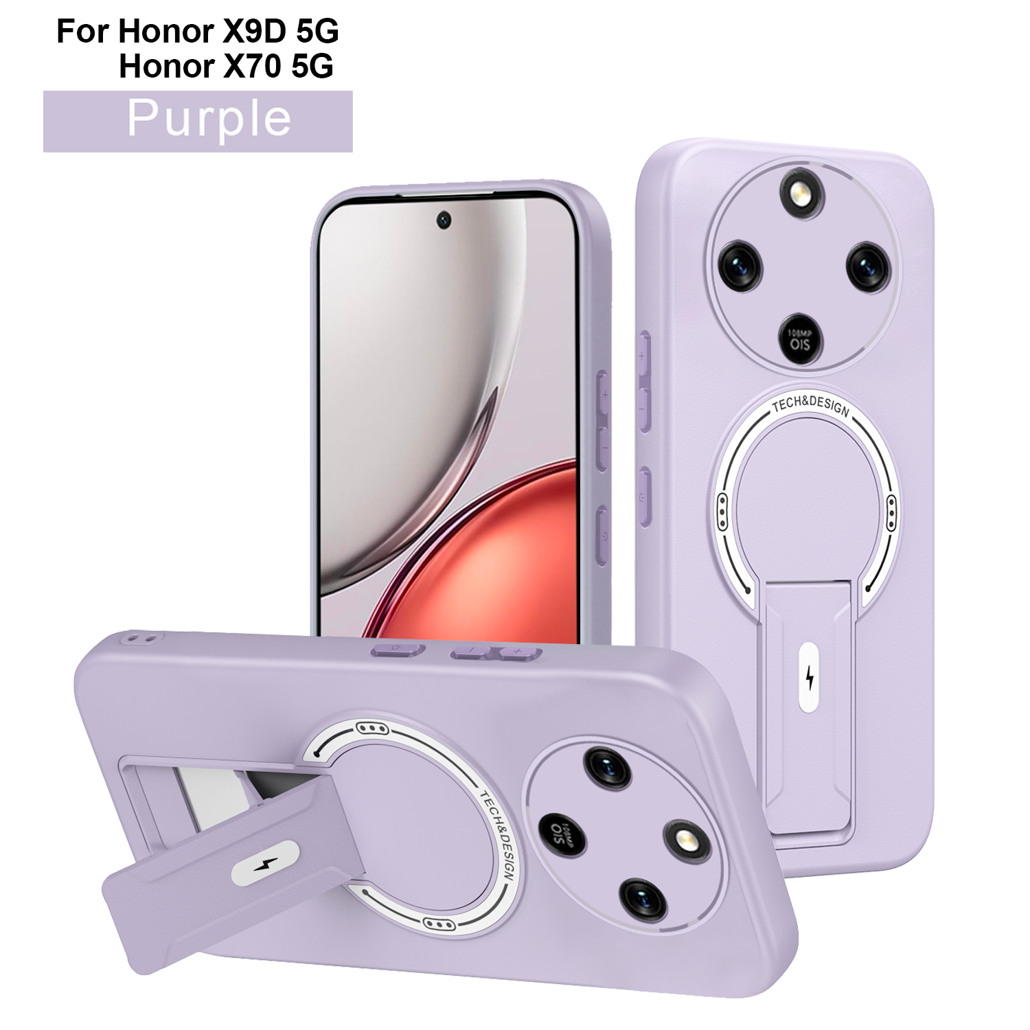 Чехол для Honor X9d / Honor X70 / Хонор Х9d / Хонор икс70, полупрозрачный, чехол-кардиомонитор, поликарбонат (PC), защита камеры, ударопрочный, встроенная подставка, усиленные углы, Honor, Honor X9d