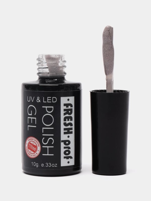 Гель лак для ногтей Fresh Prof Charmel, 10г с глиттером, бордовый, бежевый, голубой