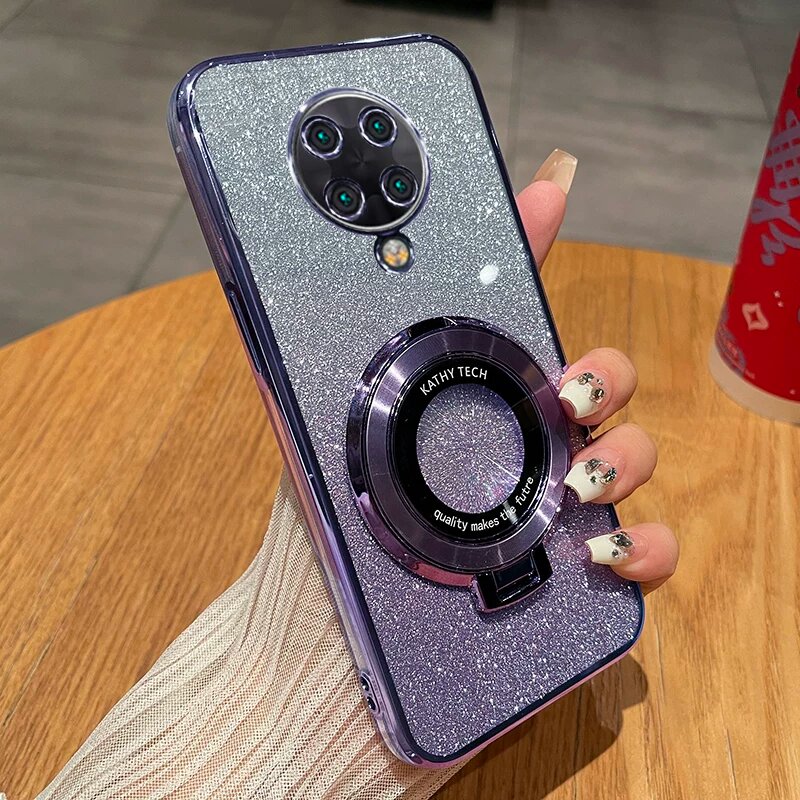 Чехол для Redmi K30 Pro Zoom Edition с полным покрытием, противоударный, прозрачный силиконовый чехол с подставкой -
