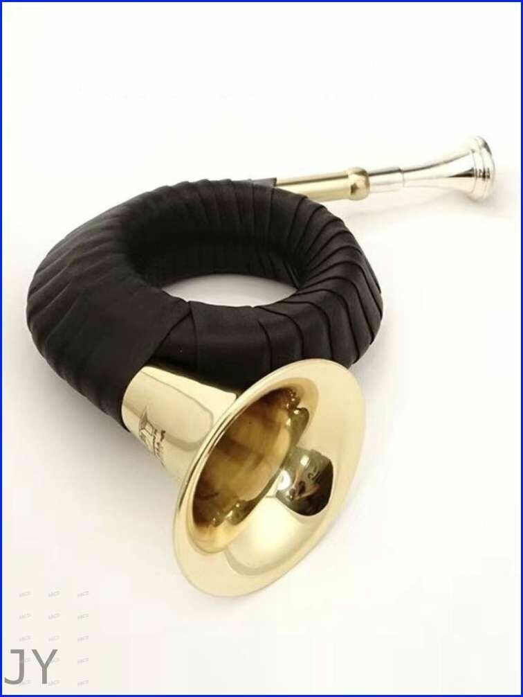 JYHH Bb Латунный Охотничий Рог с Сумкой, Подставкой и Тряпкой