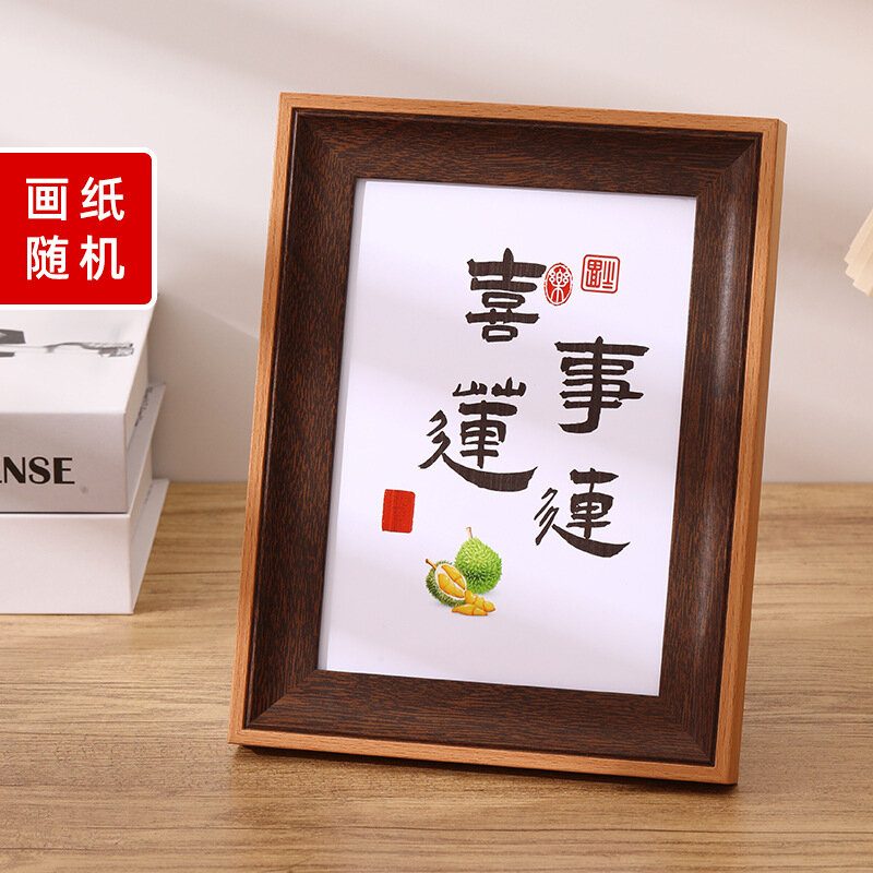 Минималистичная фоторамка 6inch Фоторамка для демонстрации 7810inch A4 Художественная рамка Рамка для каллиграфии Оптовая пустая рамка Деревянная