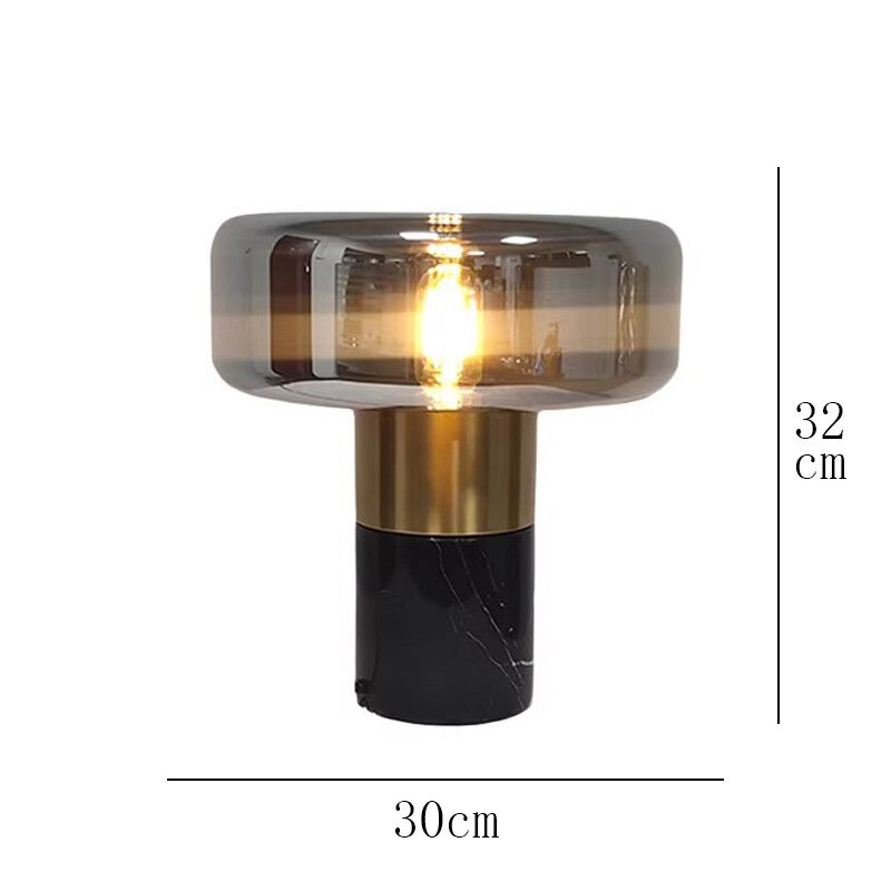 Скандинавская минималистичная постмодернистская световая роскошь мраморная настольная лампа, высококачественная стеклянная дизайнерская лампа для гостиной и спальни