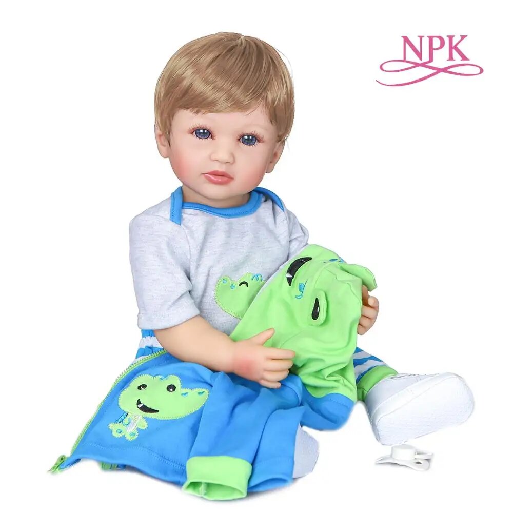 Силиконовая кукла-младенец NPK 55 см мальчик