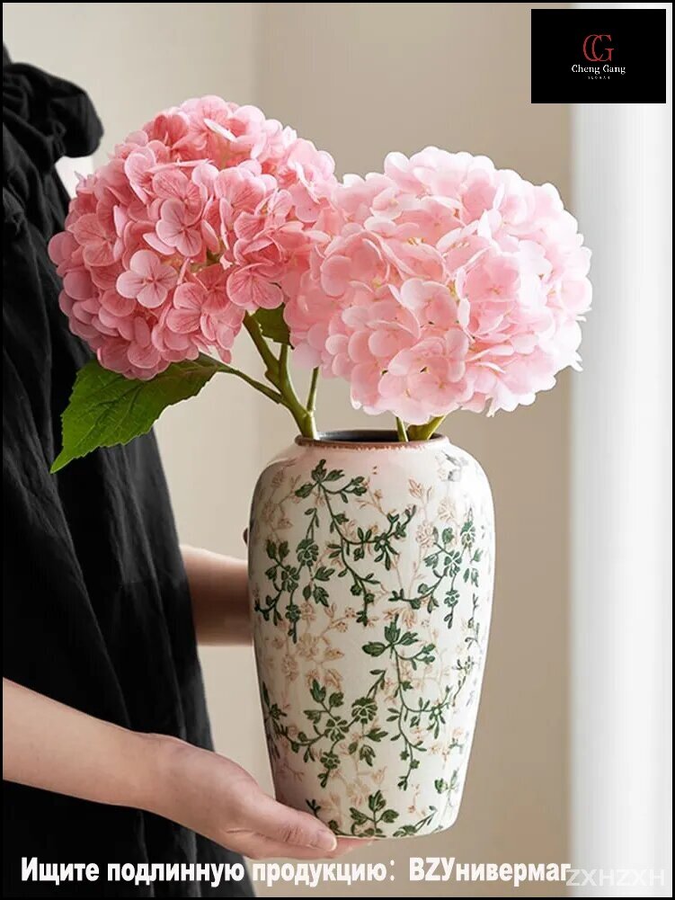 Эксклюзивная винтажная ваза 22 см из керамики в китайском стиле, выполненная в форме редиски для декора мебели, 1 штука