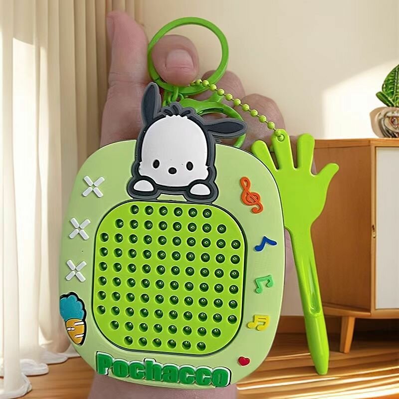 Милый брелок с магнитной стальной шариковой доской для рисования от Sanrio, игрушка для детей, подвеска для рюкзака, магнитная доска