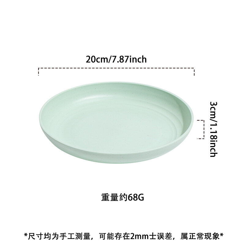 Тарелка из пшеничной соломы Amazon TK, тарелка для отеля, тарелка для фруктов, домашняя тарелка для салата в скандинавском стиле, пластиковая тарелка из PP