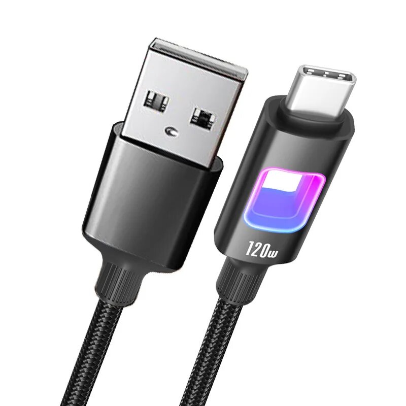 Кабель NNBILI Dual Type C PD 120W USB-C На USB-C Для Быстрой Зарядки MacBook, iPad, iPhone 17, 16, Samsung