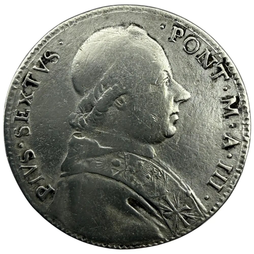 Италия, Папская область (Ватикан) 1/2 скудо 1777 г. (III)